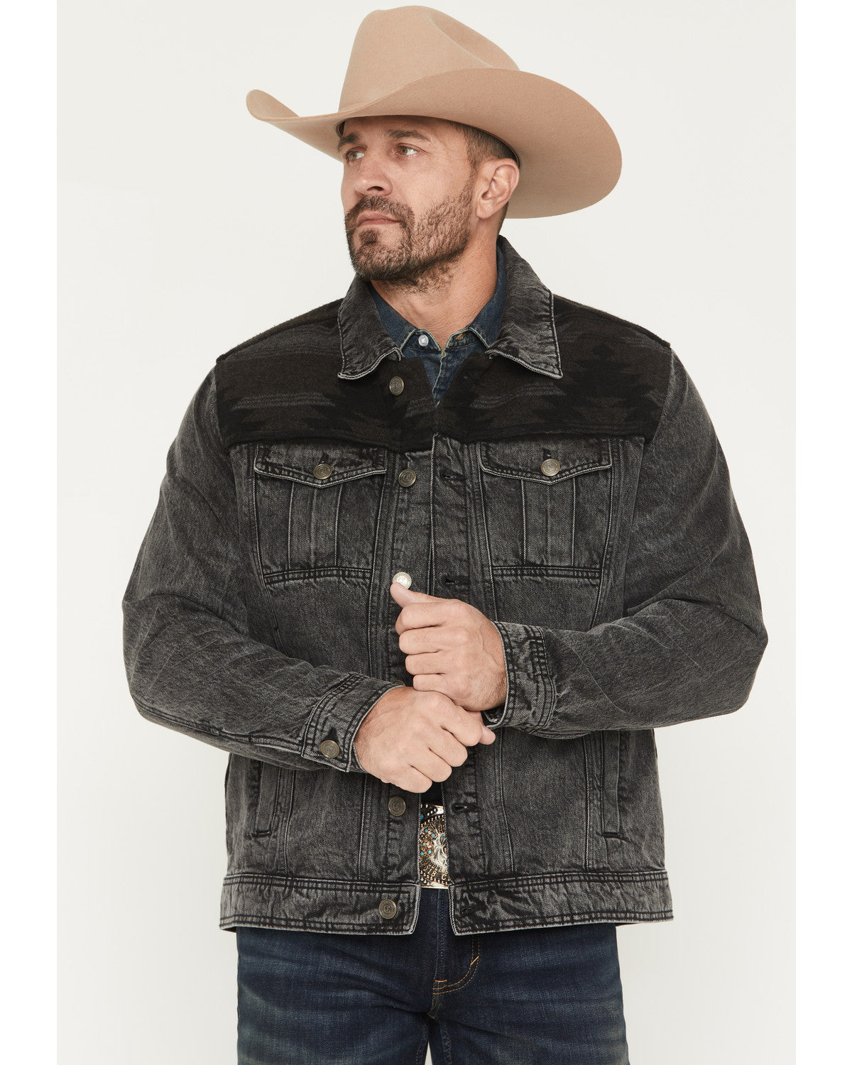 Cody James Men's Blanket Yoke Denim Jacket