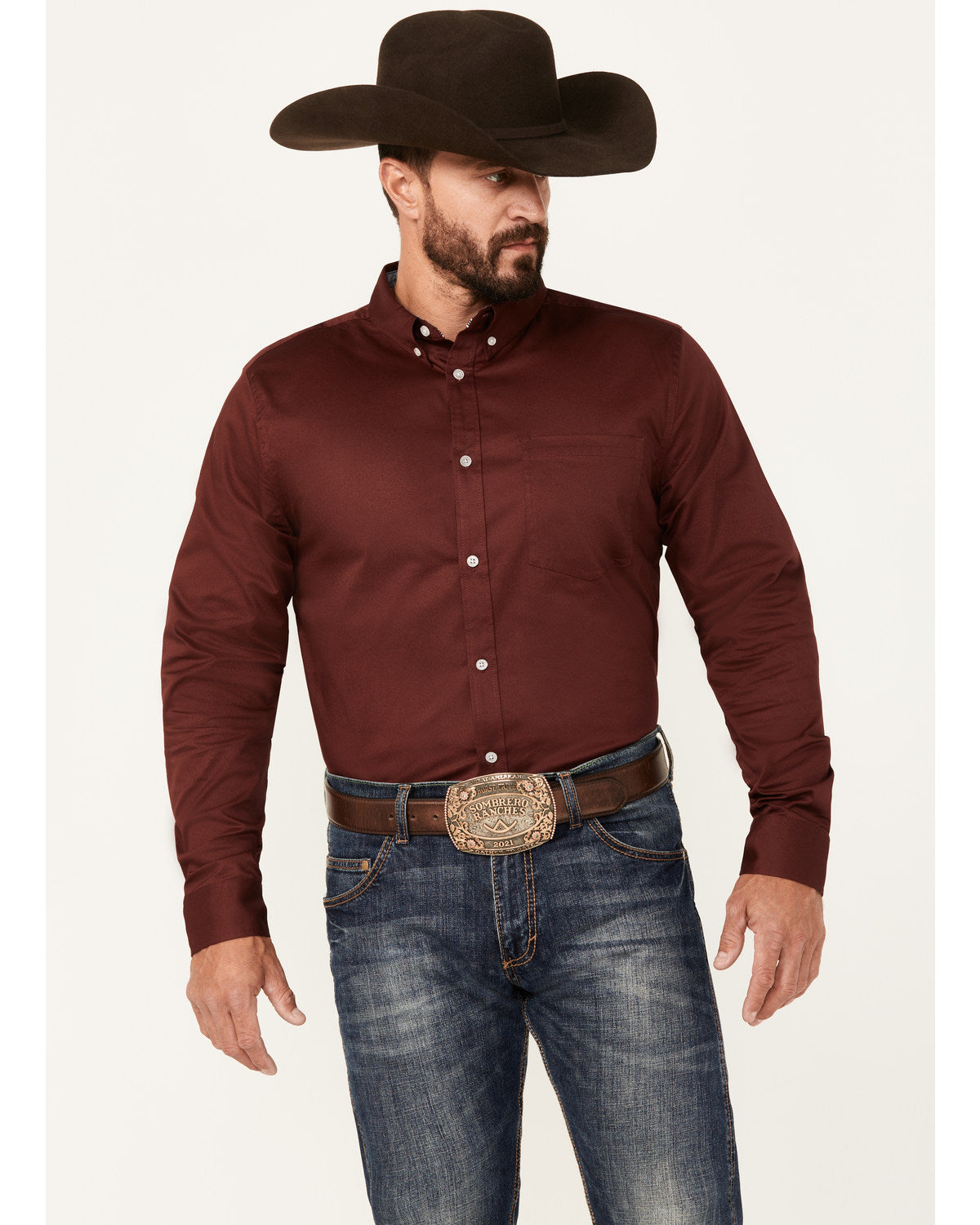 Cody James Men's Basic Twill Long Sleeve Button-Down Performance Weste